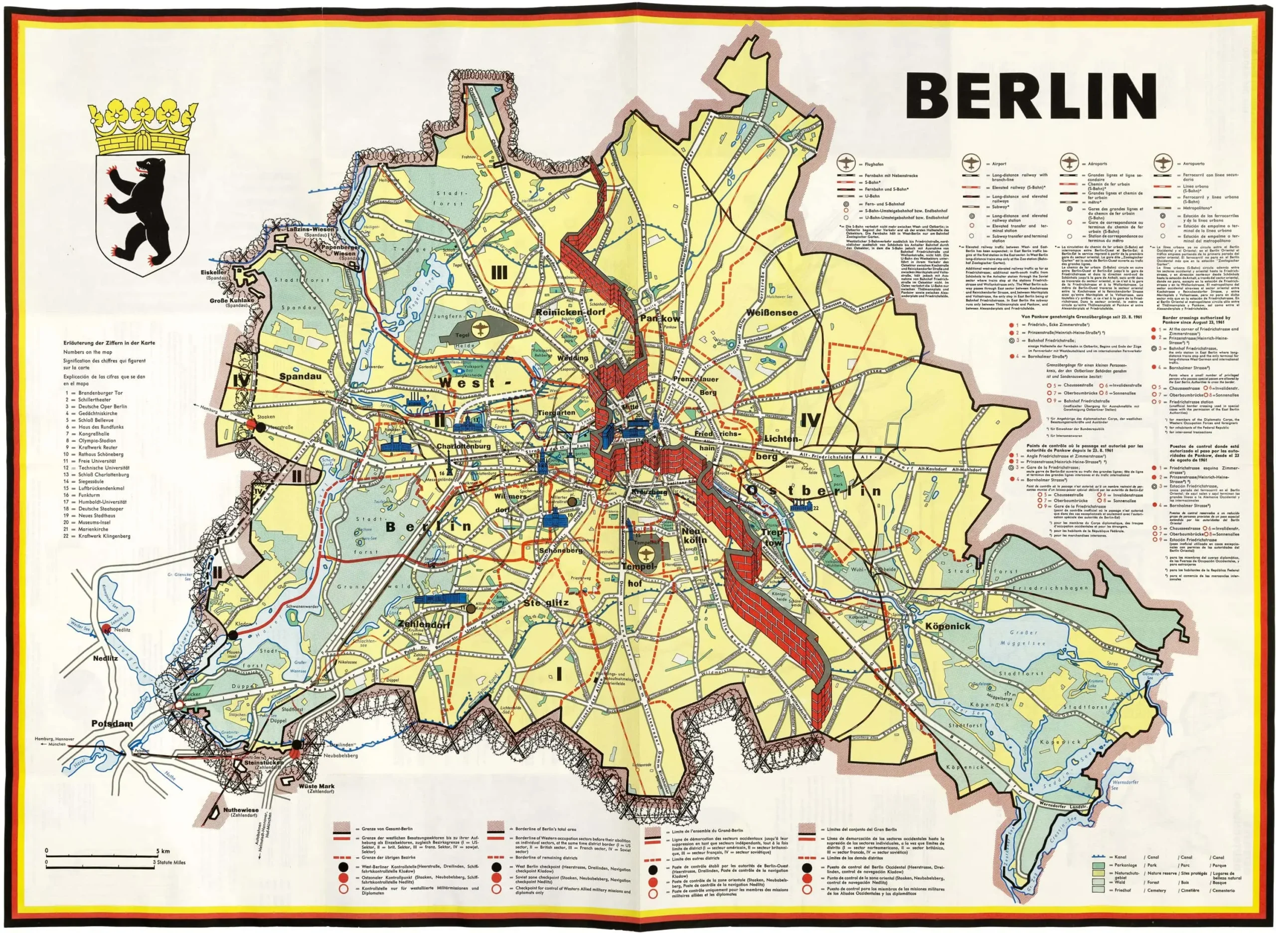 Berlin Divided Map – Understanding the Separation of Berlin After World ...